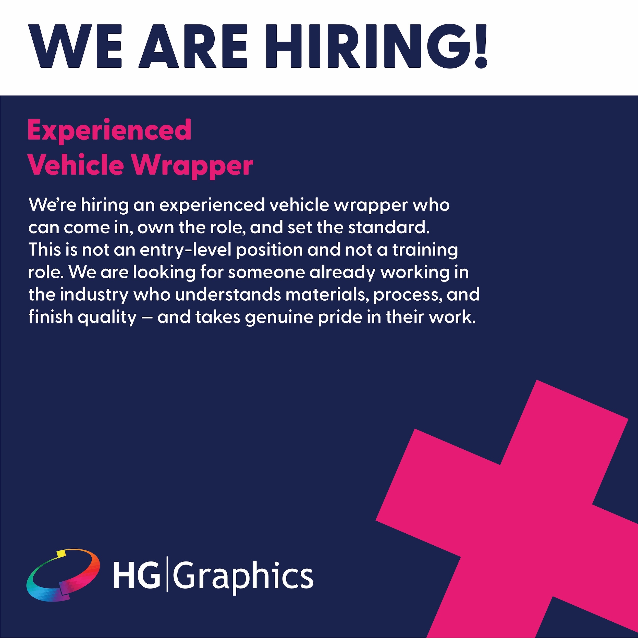 Experienced Vehicle Wrapper / Graphics Installer | HG Graphics